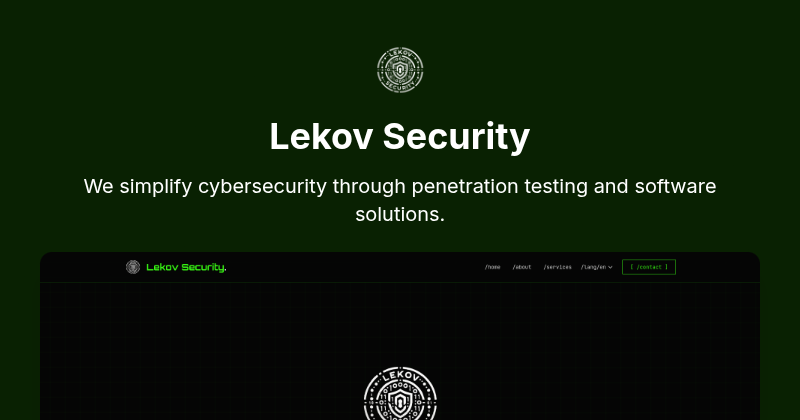 Lekov Security | Expert Cybesecurity Services